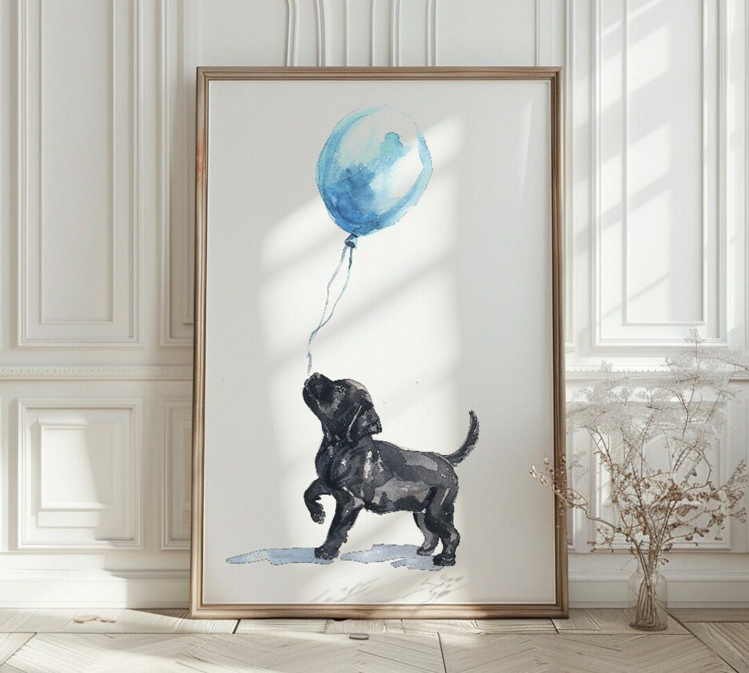 Labrador Retriever Print, Puppy Wall Art, Dog Nursery Print, Boy Room ...