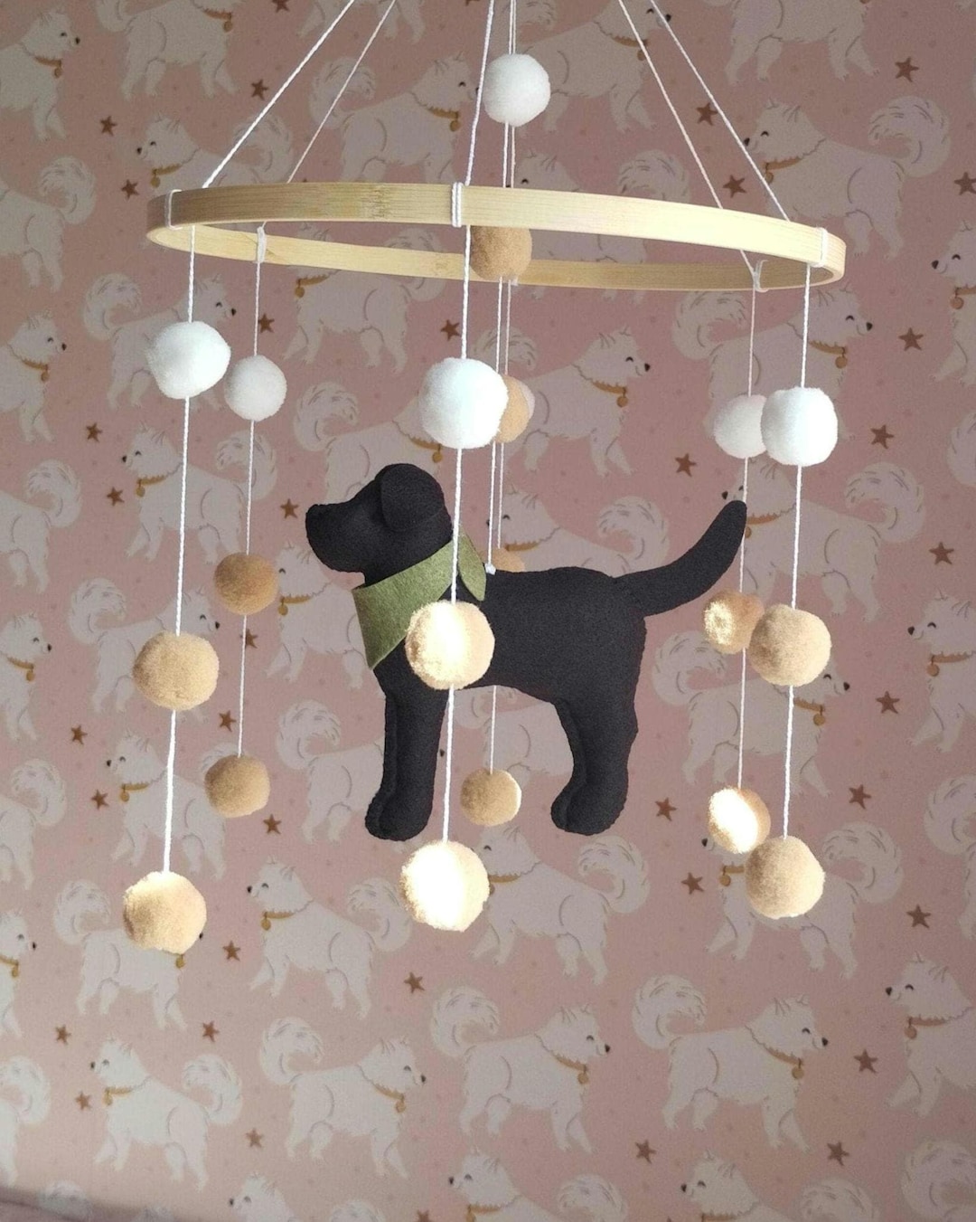 Dog Baby Mobile, Labrador Mobile Nursery, Golden Retriever Mobile, Baby ...