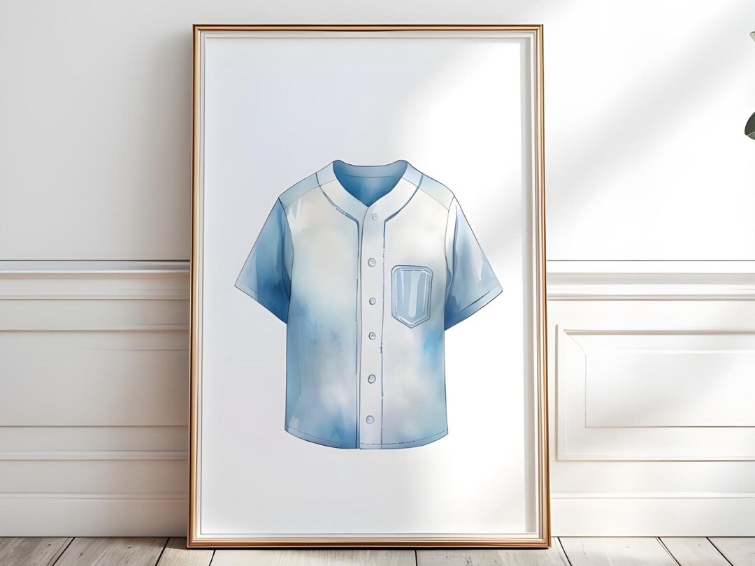 Baseball Jersey Art Print, Baseball Nursery Wall Art, Sports Decor Boys ...