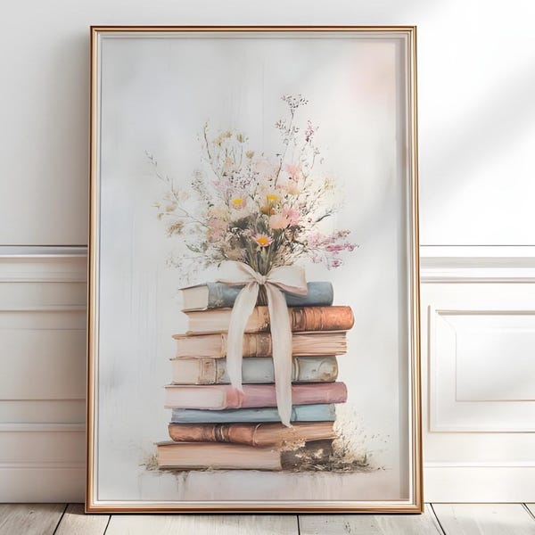 Vintage Book Stack - Etsy