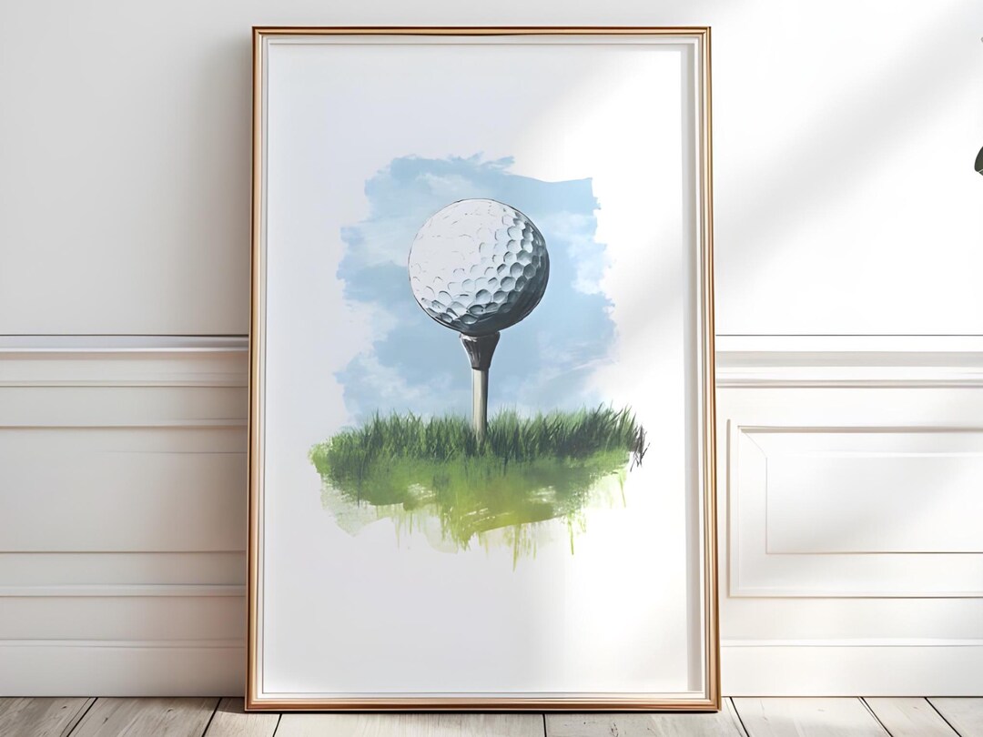 Golf Ball Print, Watercolor Golf Nursery Art, Boys Room Printable, Golf ...
