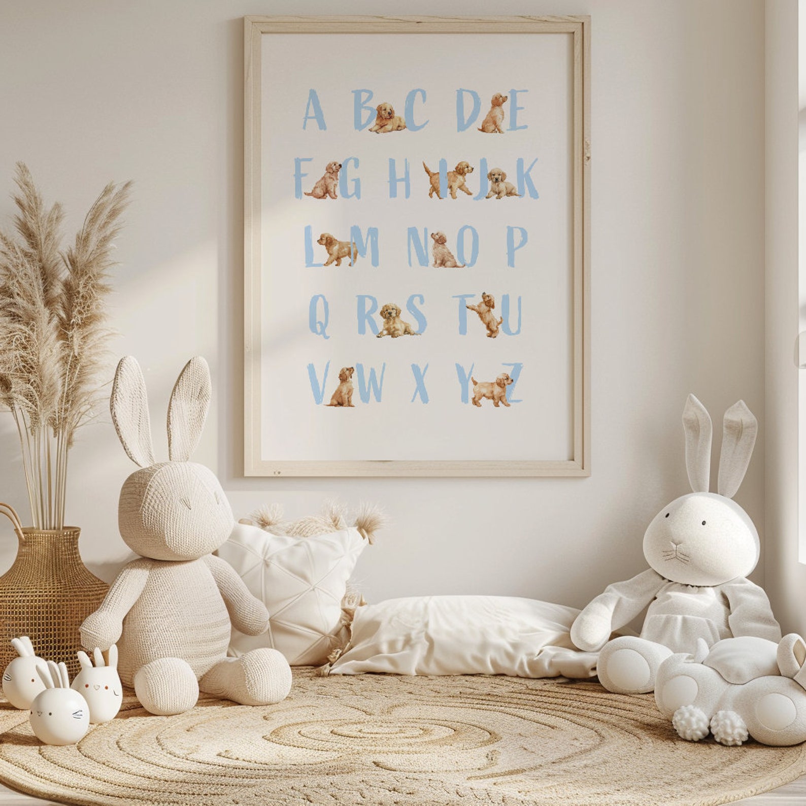 Labrador Alphabet Print, Golden Retriever Alphabet Print, Dog Alphabet ...
