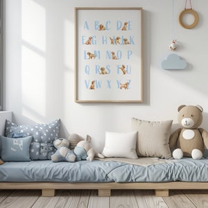 Labrador Alphabet Print, Golden Retriever Alphabet Print, Dog Alphabet ...