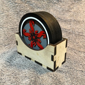 Original Laser Cut File 3 Wooden Coaster Holders and 12 Motorcycle Tire ...