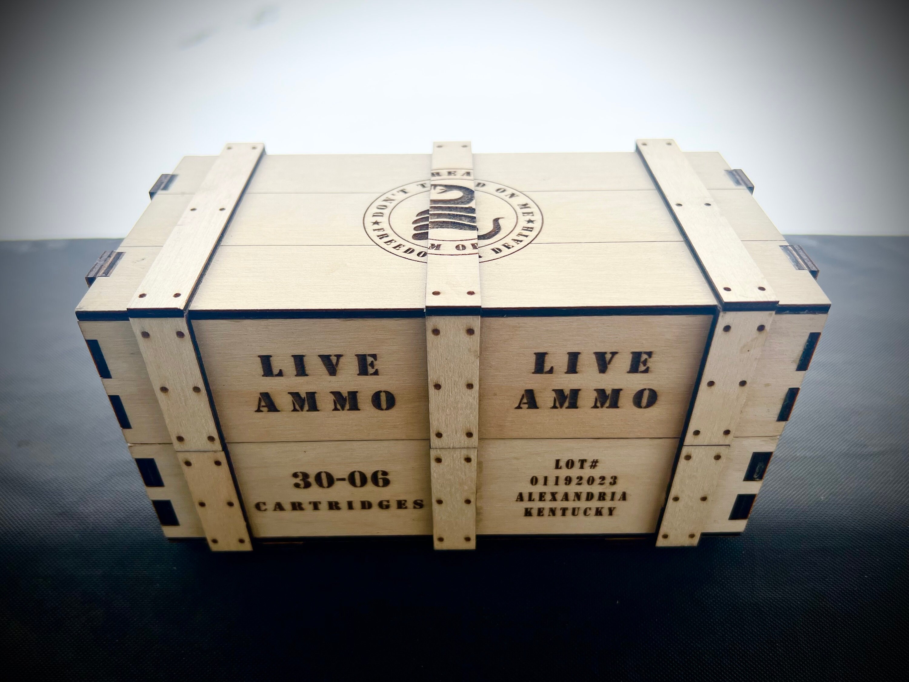 Ammo Crate Box Laser Cut File, 30-06, 308, 300 Winchester (SVG, AI, DXF ...
