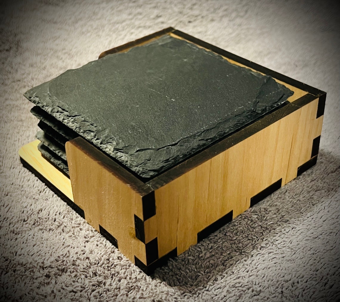 Single Opening Coaster Holder. Laser Cut File. Digital - Etsy