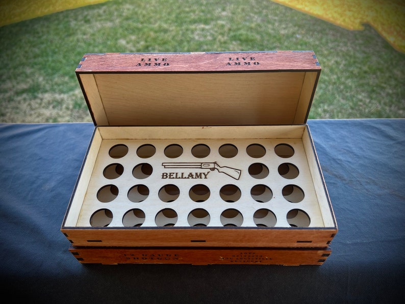 Ammo Crate Box 12GA Shotgun Shell Original Laser Cut File SVG Instant ...