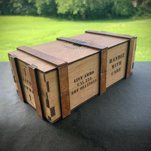 Ammo Crate Box 223/556 Original Laser Cut File SVG. Instant Download ...