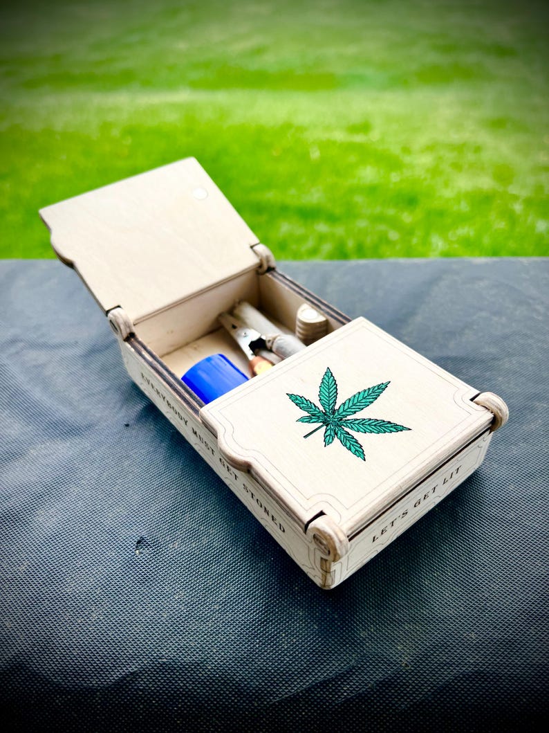 Stash Box | Fully Customizable | Lightburn Ready | Laser Cut File ...