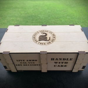 Ammo Crate Box 223/556 Original Laser Cut File SVG. Instant Download ...