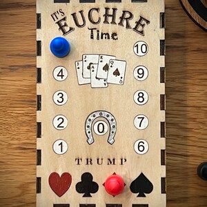 Laser Cut Euchre Scoreboard & Card Case (digital File) - Etsy