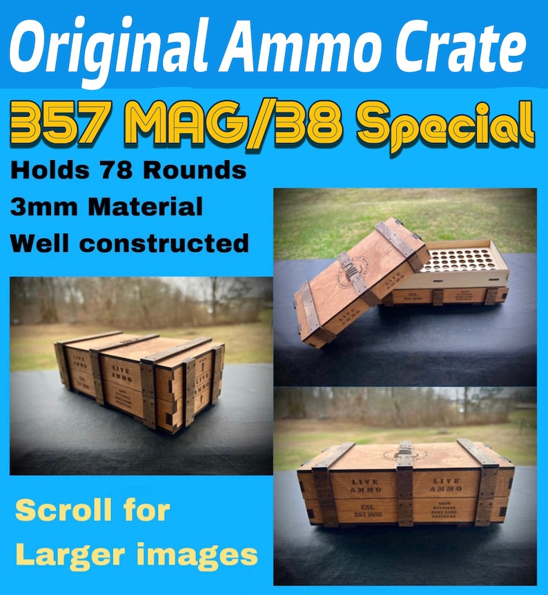 Ammo Crate Box 357mag Original Laser Cut File SVG. Instant Download - Etsy