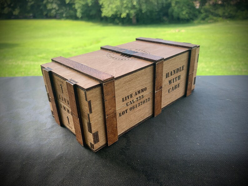 Ammo Crate Box 40cal 223 9mm Laser Cut File SVG - Etsy