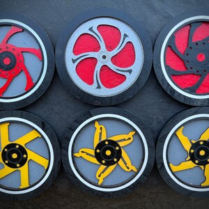 Original Laser Cut File 3 Wooden Coaster Holders and 12 Motorcycle Tire ...