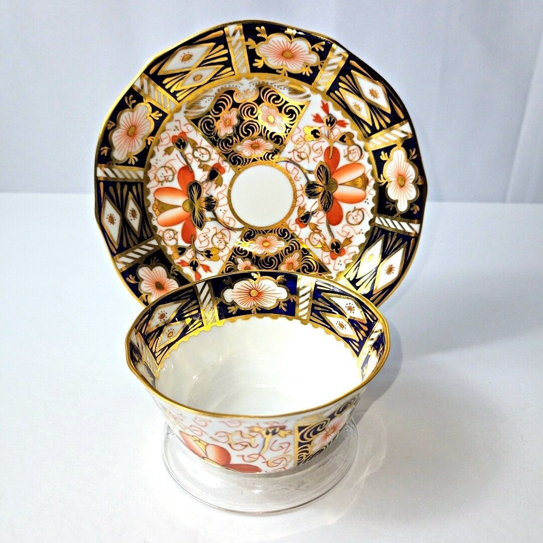 Royal Albert Derby Imari Pattern Cobalt Blue Teacup - Etsy