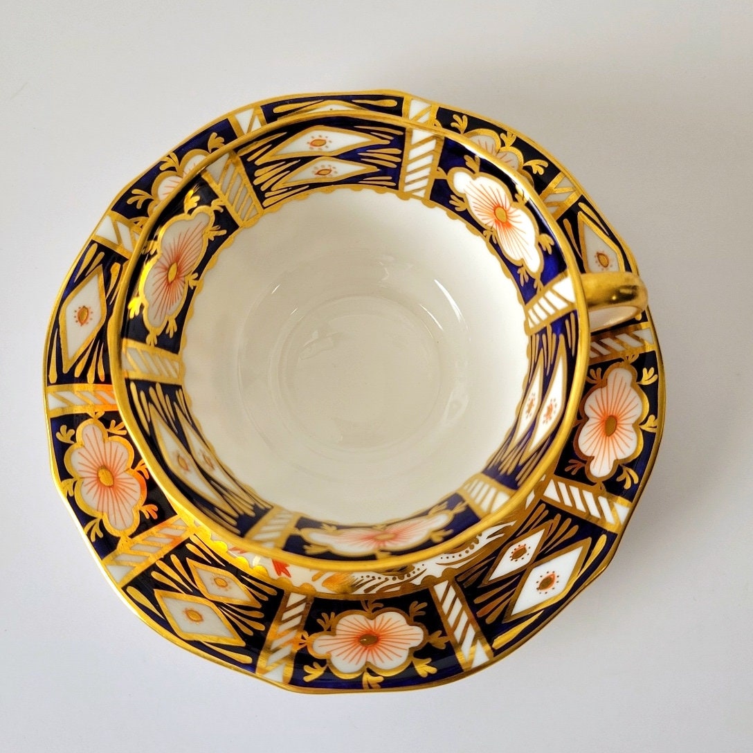 Royal Albert Derby Imari Pattern Cobalt Blue Teacup - Etsy