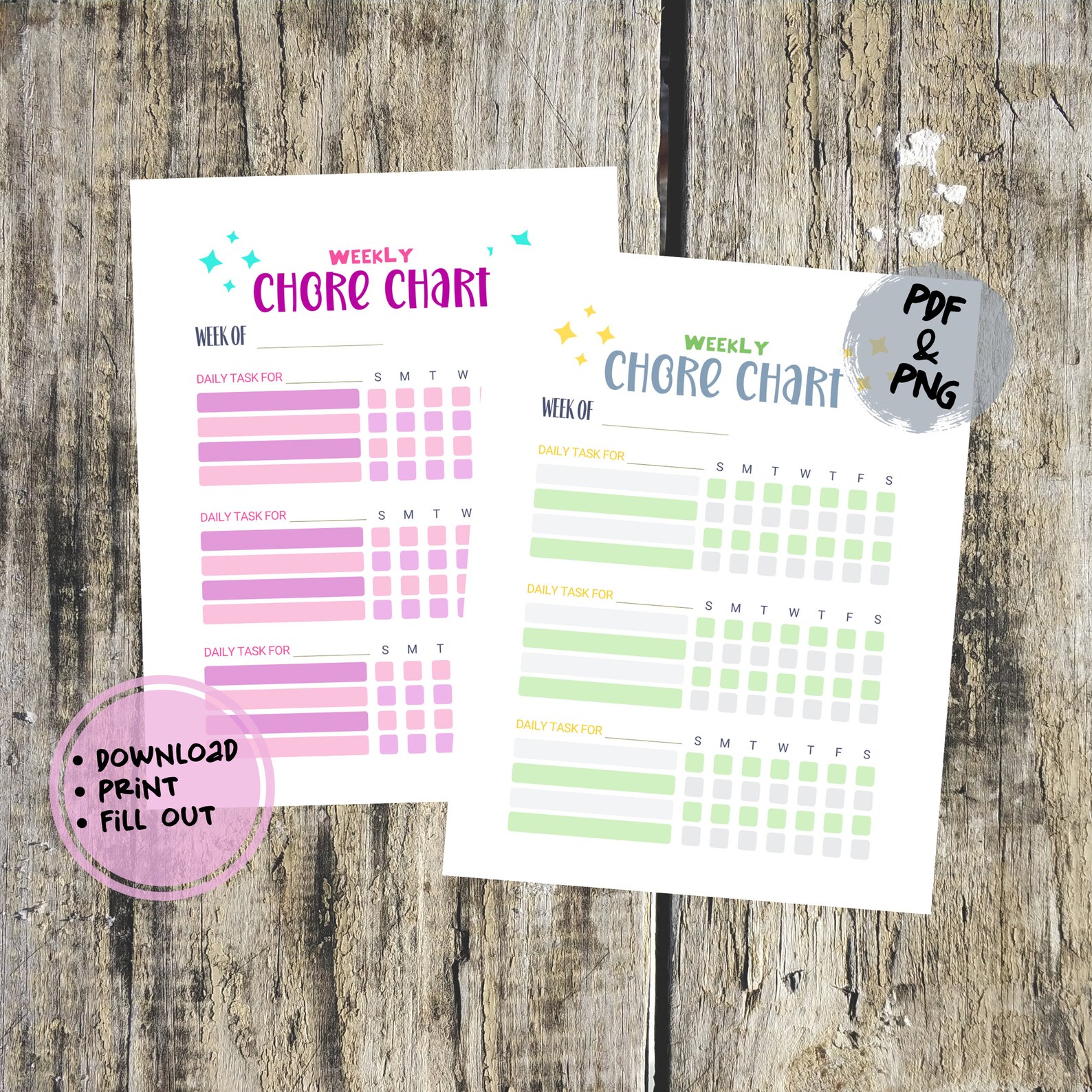 Kid's Chore Chart Printable Chore Chart School Chart - Etsy UK