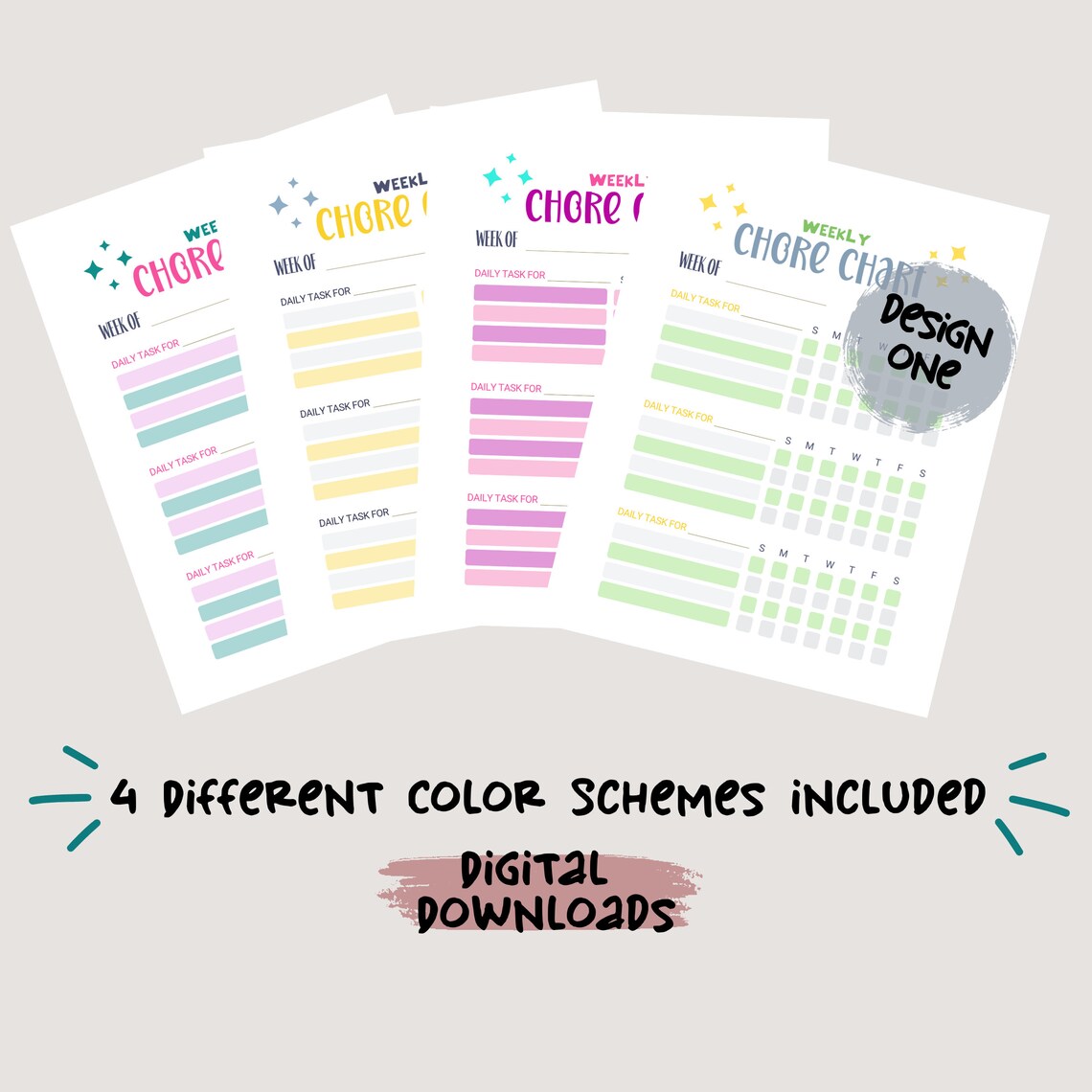 Kid's Chore Chart Printable Chore Chart School Chart - Etsy UK