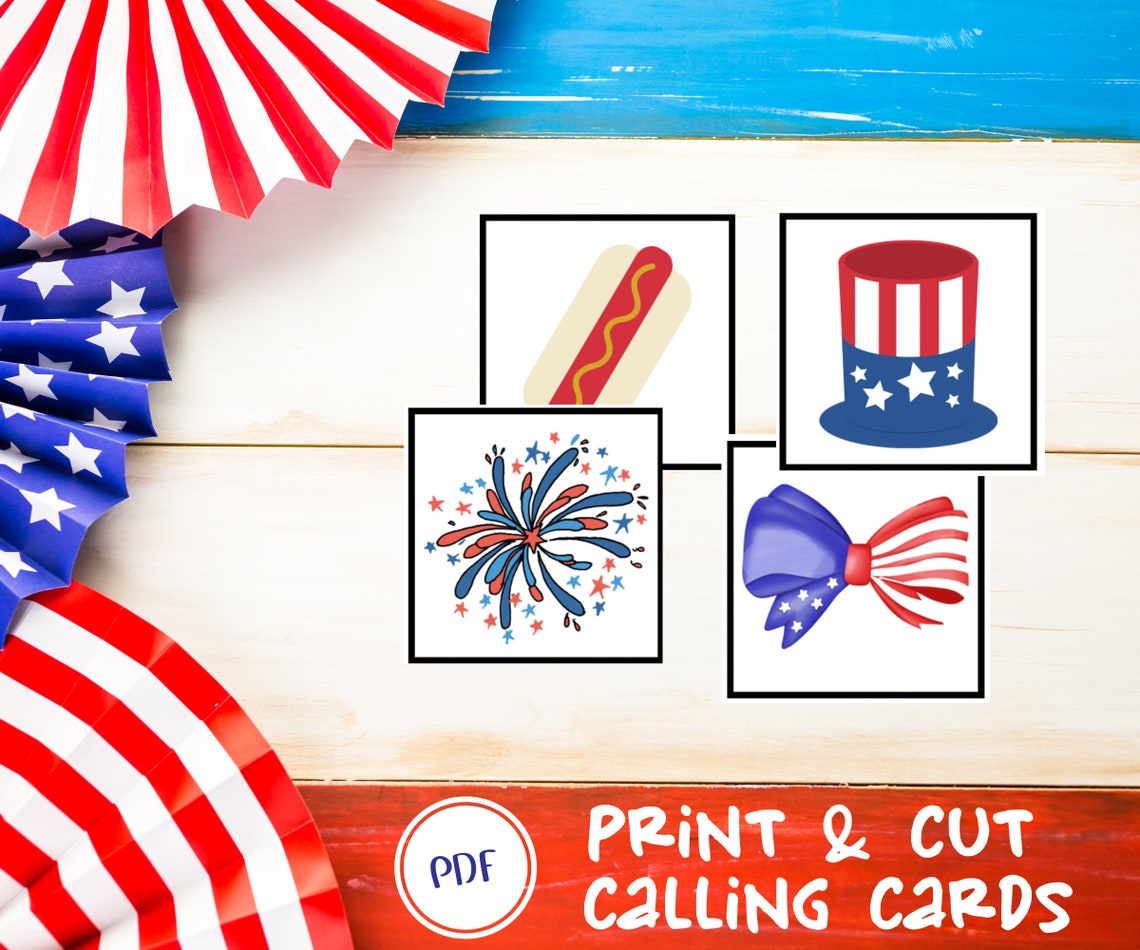 Fourth of July Bingo Game, Printable Bingo Game, July 4th Bingo ...