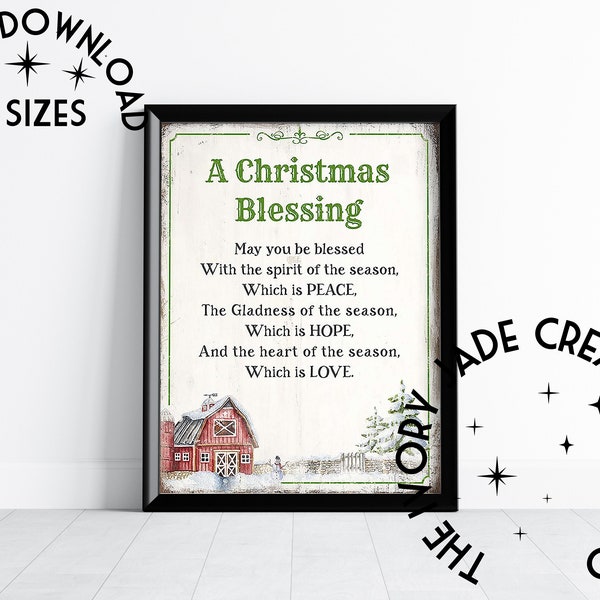 Christmas Blessing - Etsy