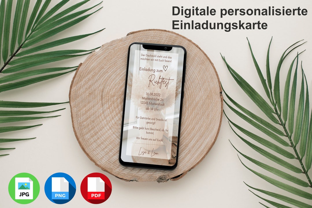 Digital Invitation Topping-out Ceremony Customizable Invitation Card ...