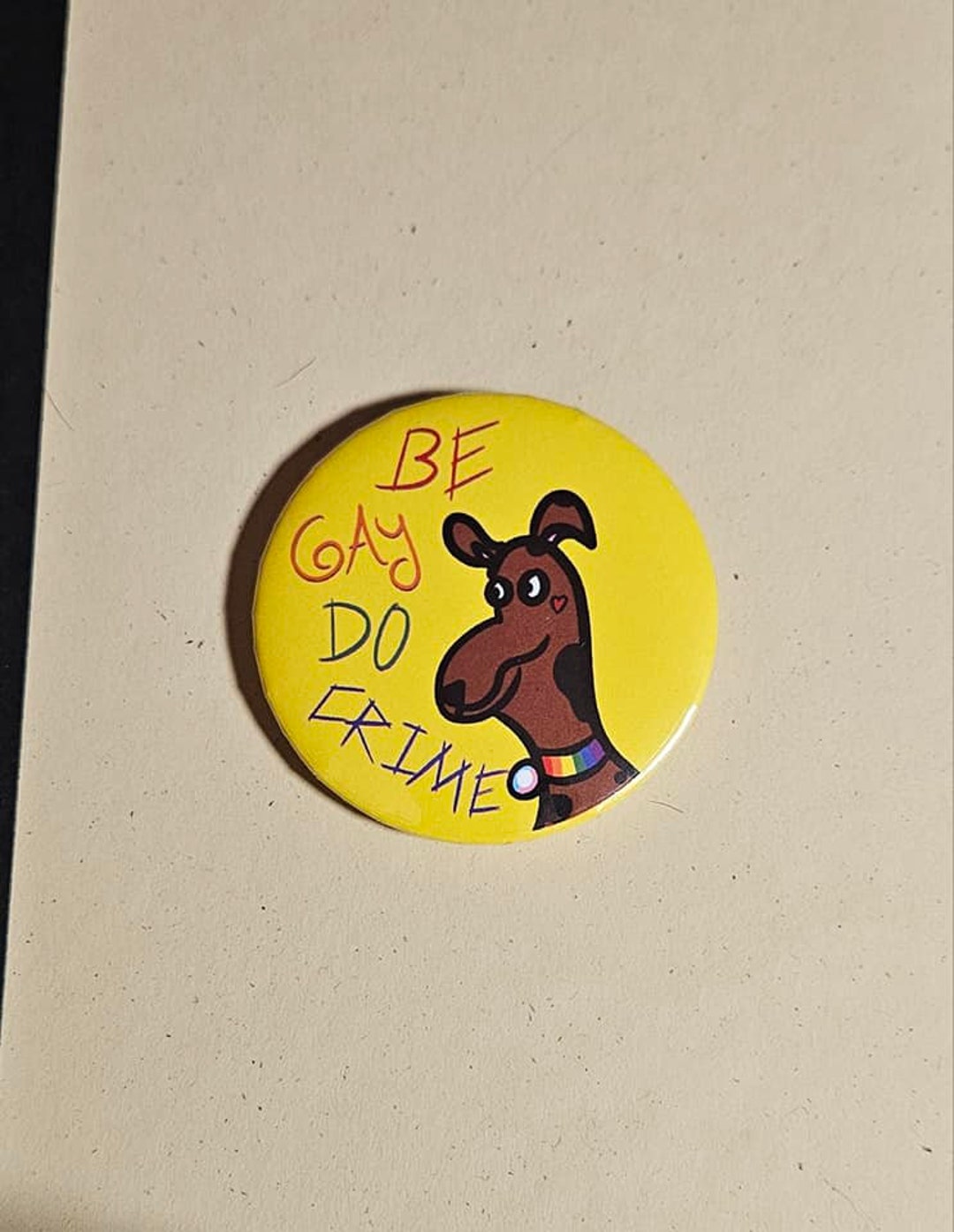 Be Gay Do Crime Nondescript Great Dane Button - Etsy