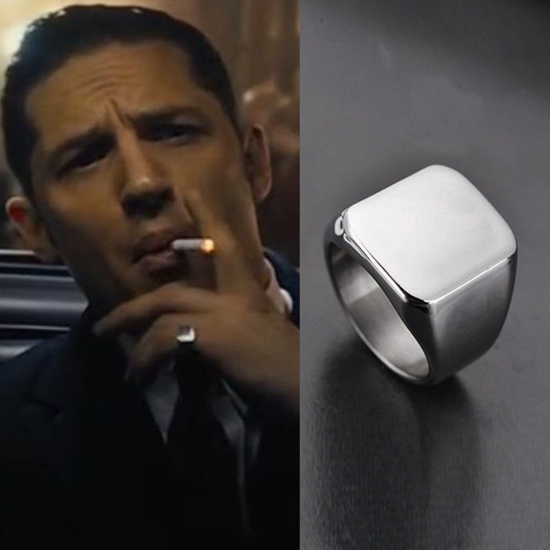 Tom Hardys Iconic Pinky Ring Stainless Steel Square Ring - Etsy