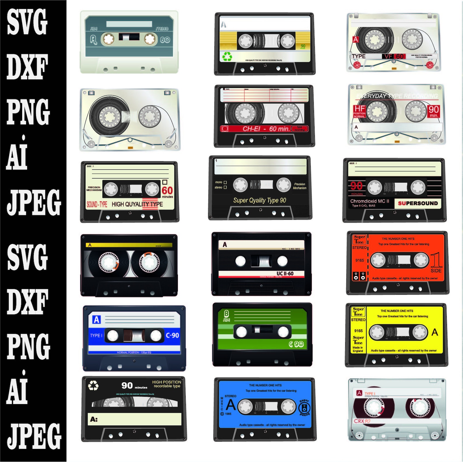 Cassette Tape Svg, Svg Files, Svg Files for Cricut, Svg for Shirts, Svg ...
