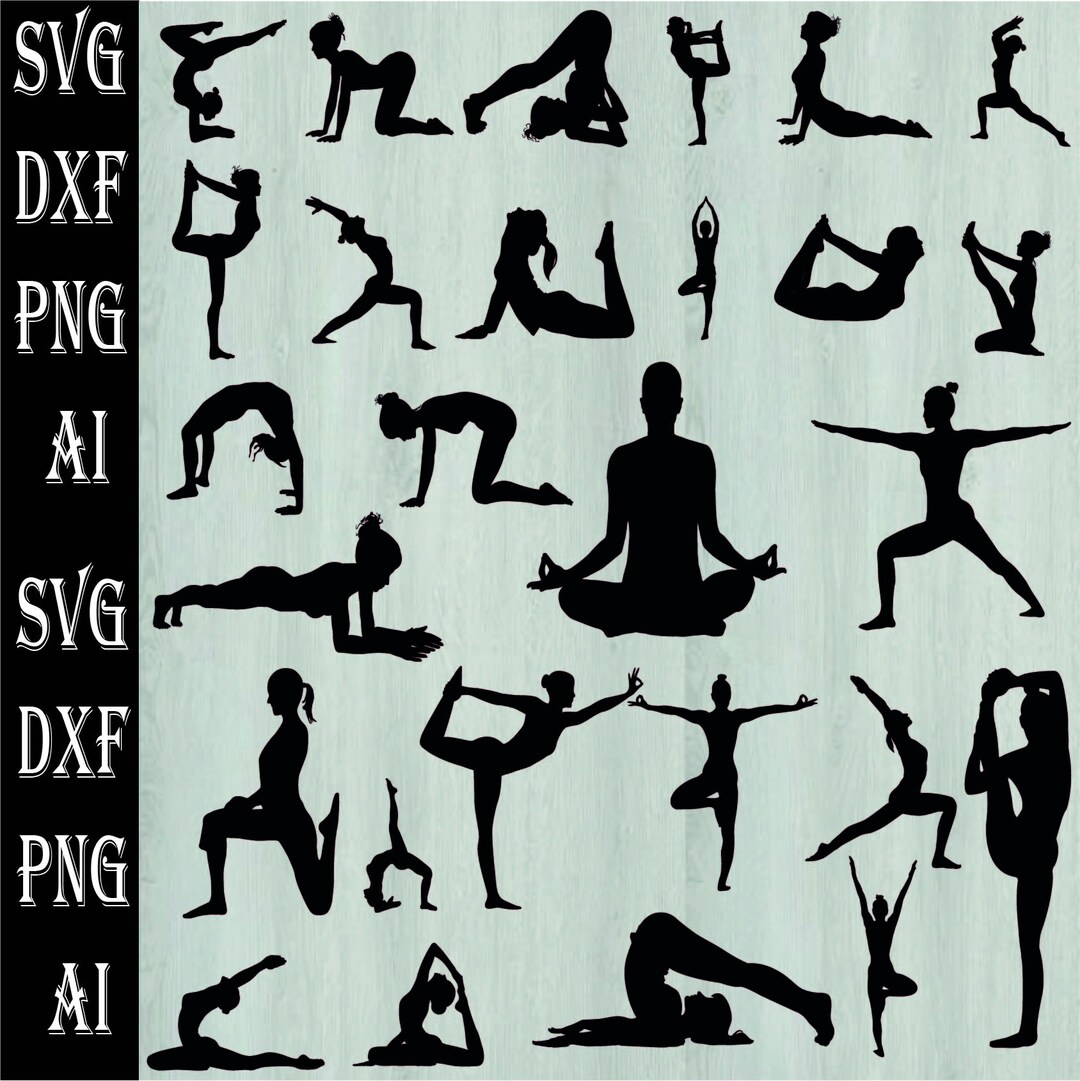 Yoga SVG Bundle, Yoga SVG, Yoga Clipart, Yoga PNG Bundle, Yoga Svg Cut ...