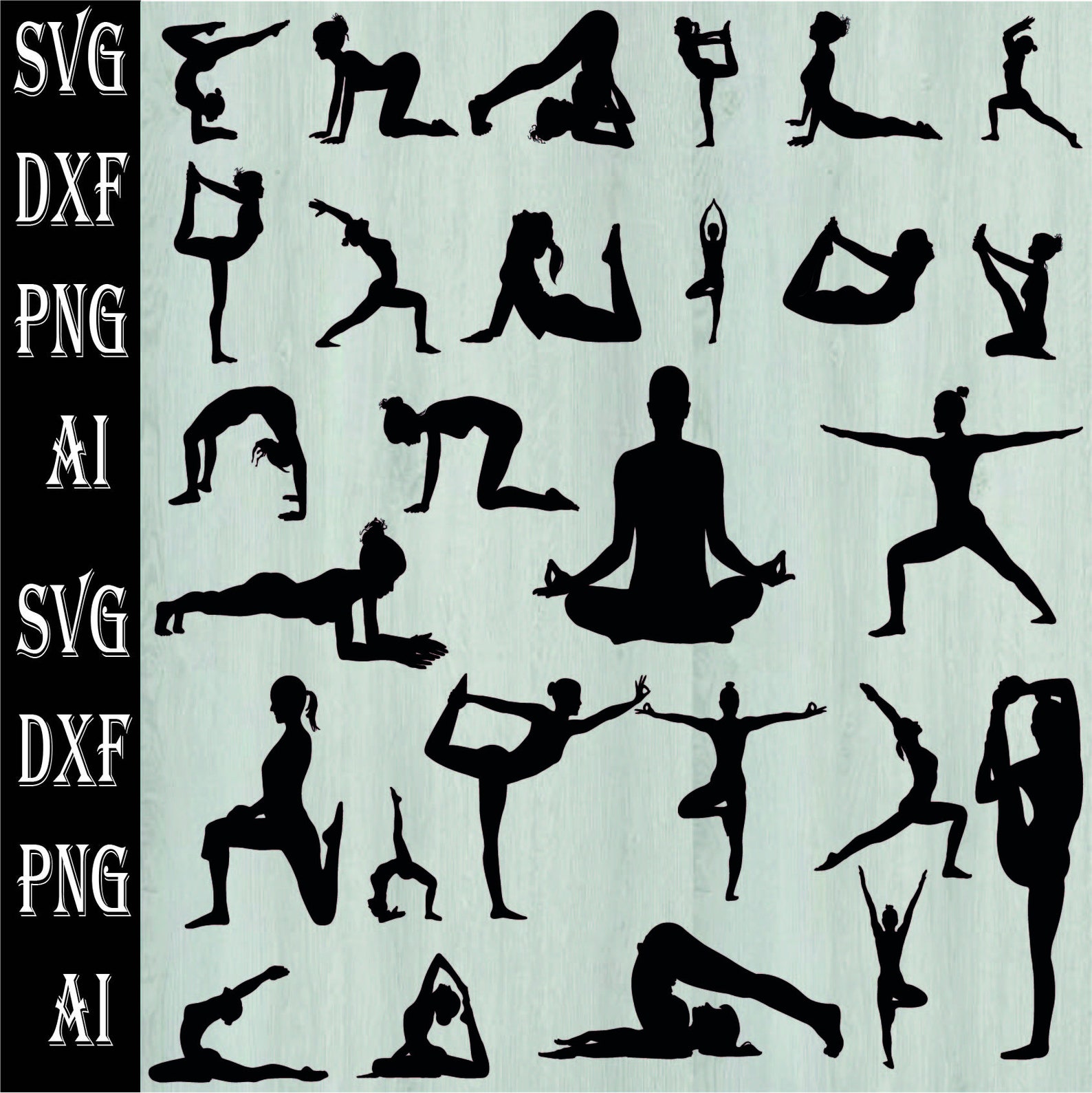 Yoga SVG Bundle, Yoga SVG, Yoga Clipart, Yoga PNG Bundle, Yoga Svg Cut ...