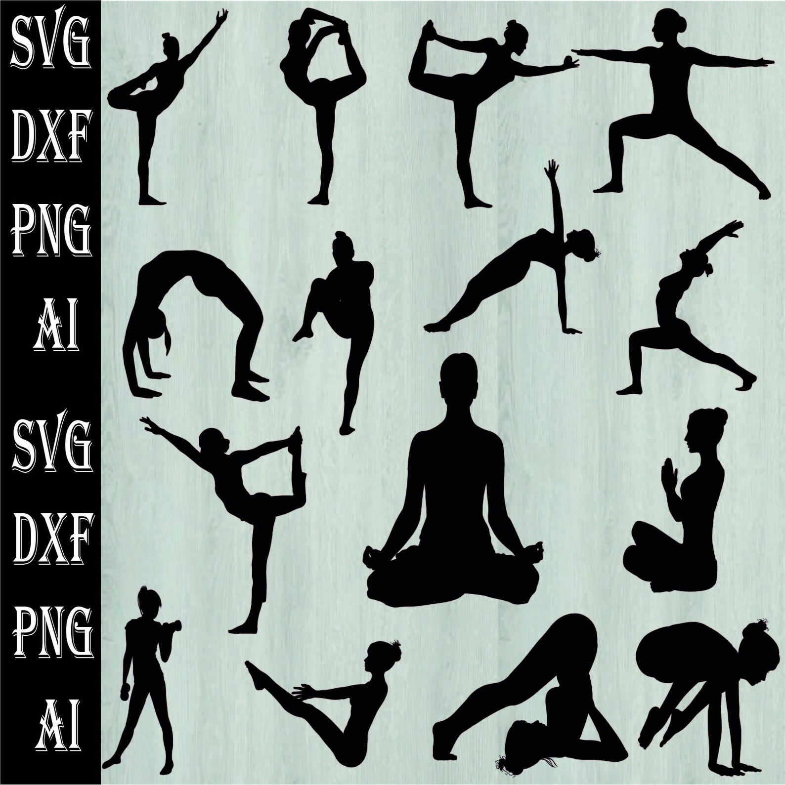 Yoga Svg ,bundle,yoga Svg Cut Files for Cricut, Silhouette, Namaste Svg ...
