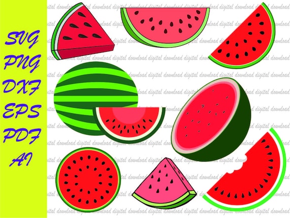 Watermelon SVG. Watermelon DXF. Watermelon Clipart. EPS Png. - Etsy