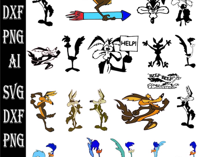 Wile E Coyte Svg, Coyote Wild Svg, Cricut Coyote Splat, Clipart Road ...