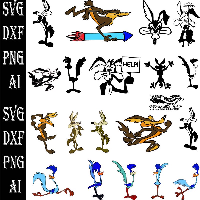 Cartoon Road Runner Svg - Etsy