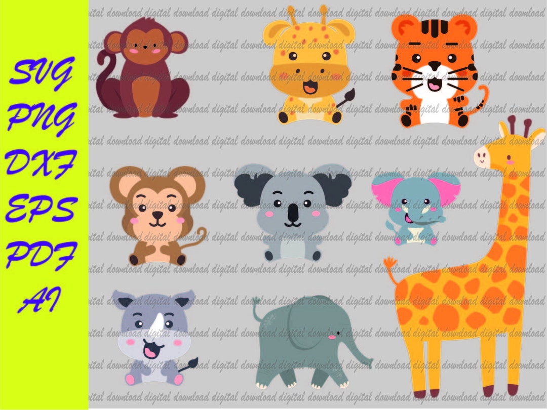 Woodland Animals Svg,cut File,layered,monkey Svg,,birthday ,cute,leaf ...