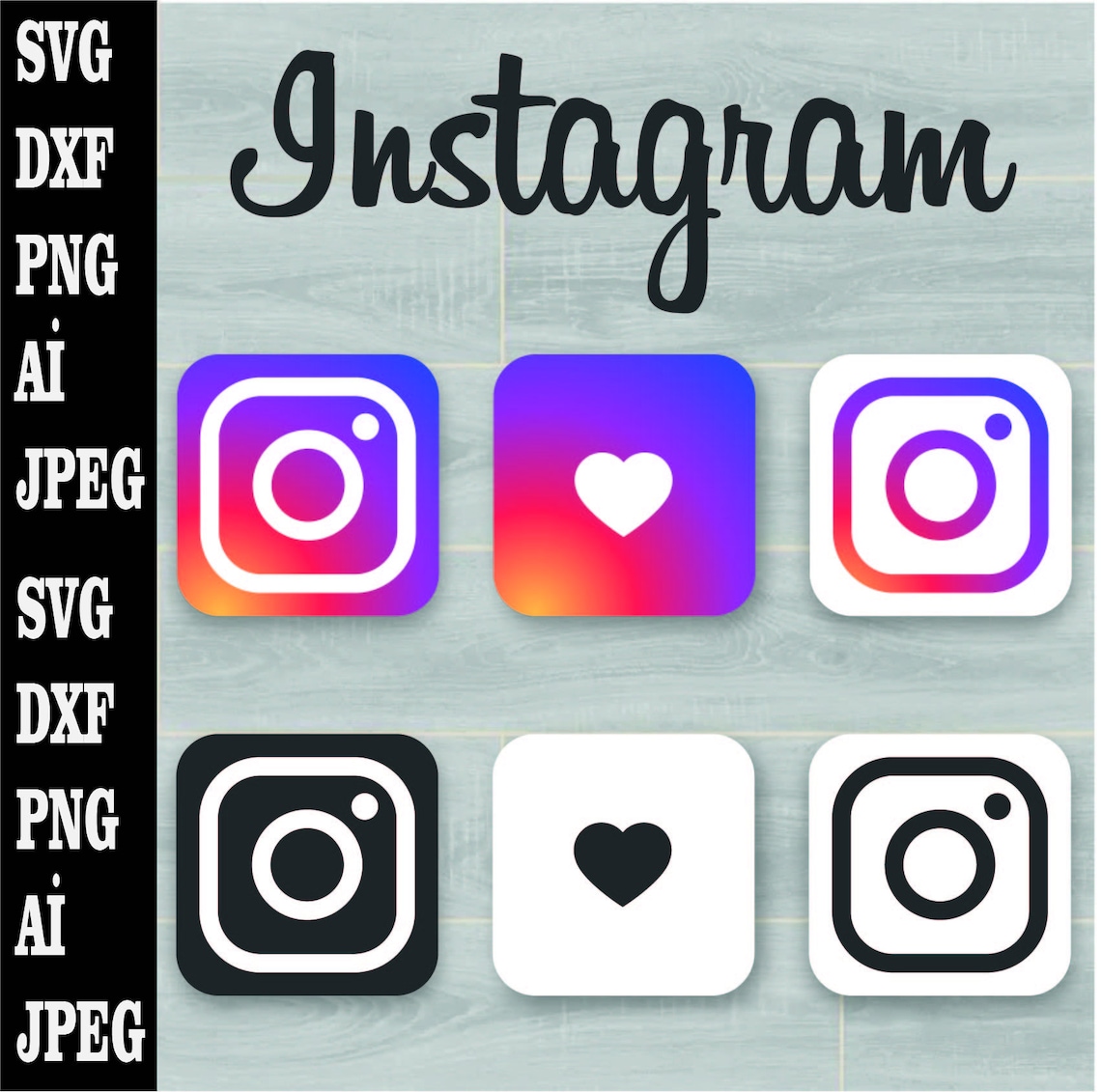 Instagram Logo, Instagram Digital File, Instagram Svg, Sticker Making ...