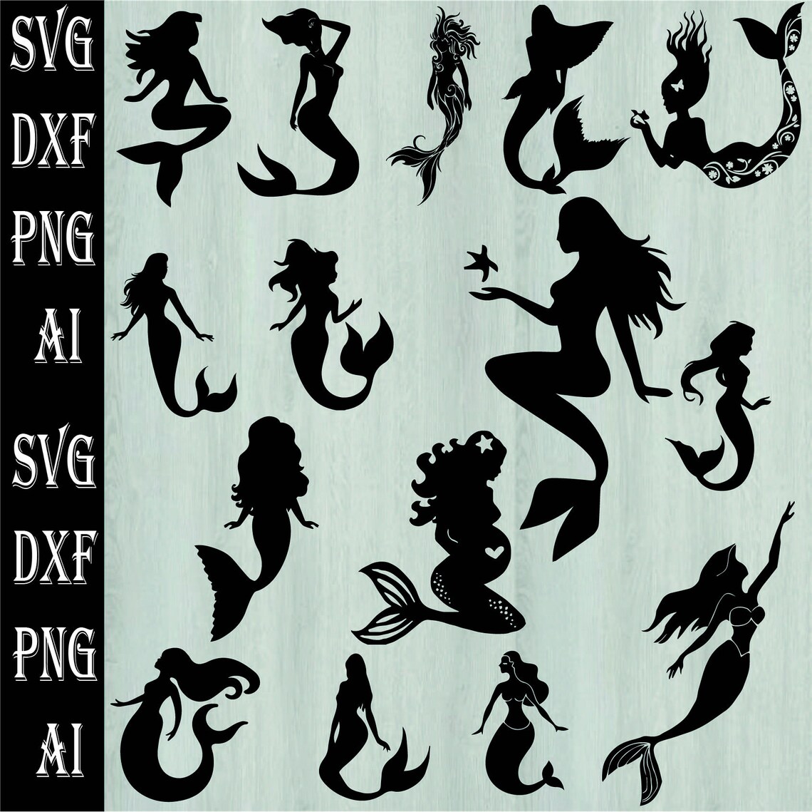 Mermaid SVG, Mermaid SVG Bundle, Mermaid Clipart, Mermaid Svg Files for ...
