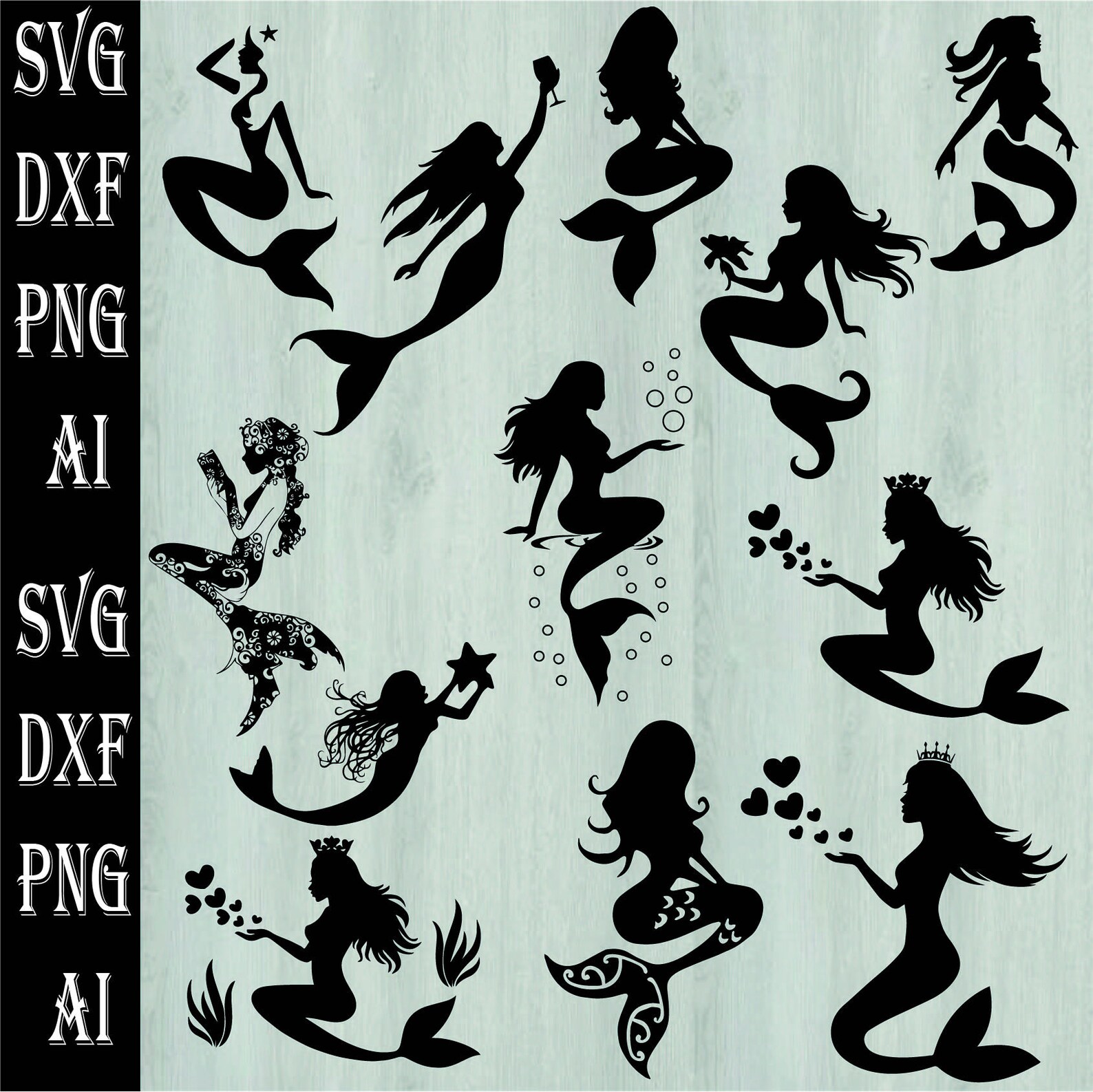 Ittle Mermaid Svg, Cute Mermaid Svg, Mermaid Cut Files, Mermaid Bundle ...