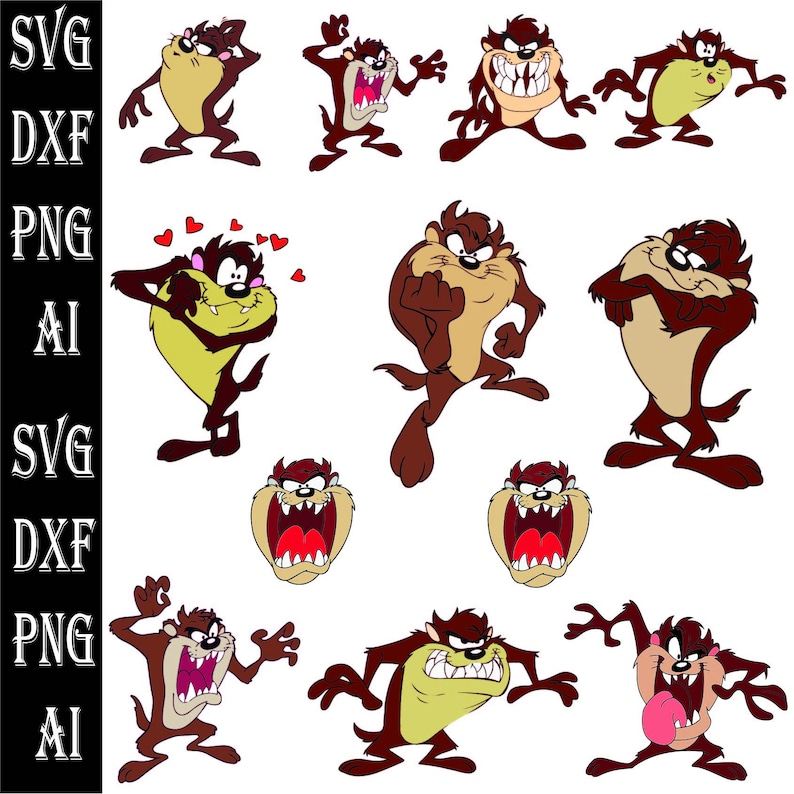 Tazmanian Devil SVG , Taz Devil Png, Cartoon Png,tasmanian Devil ...