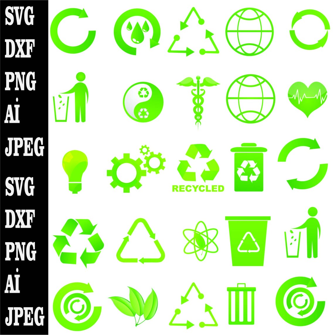 Recycling Symbol SVG Files | Recycle Logo Cut Files | Recyclable Logo ...