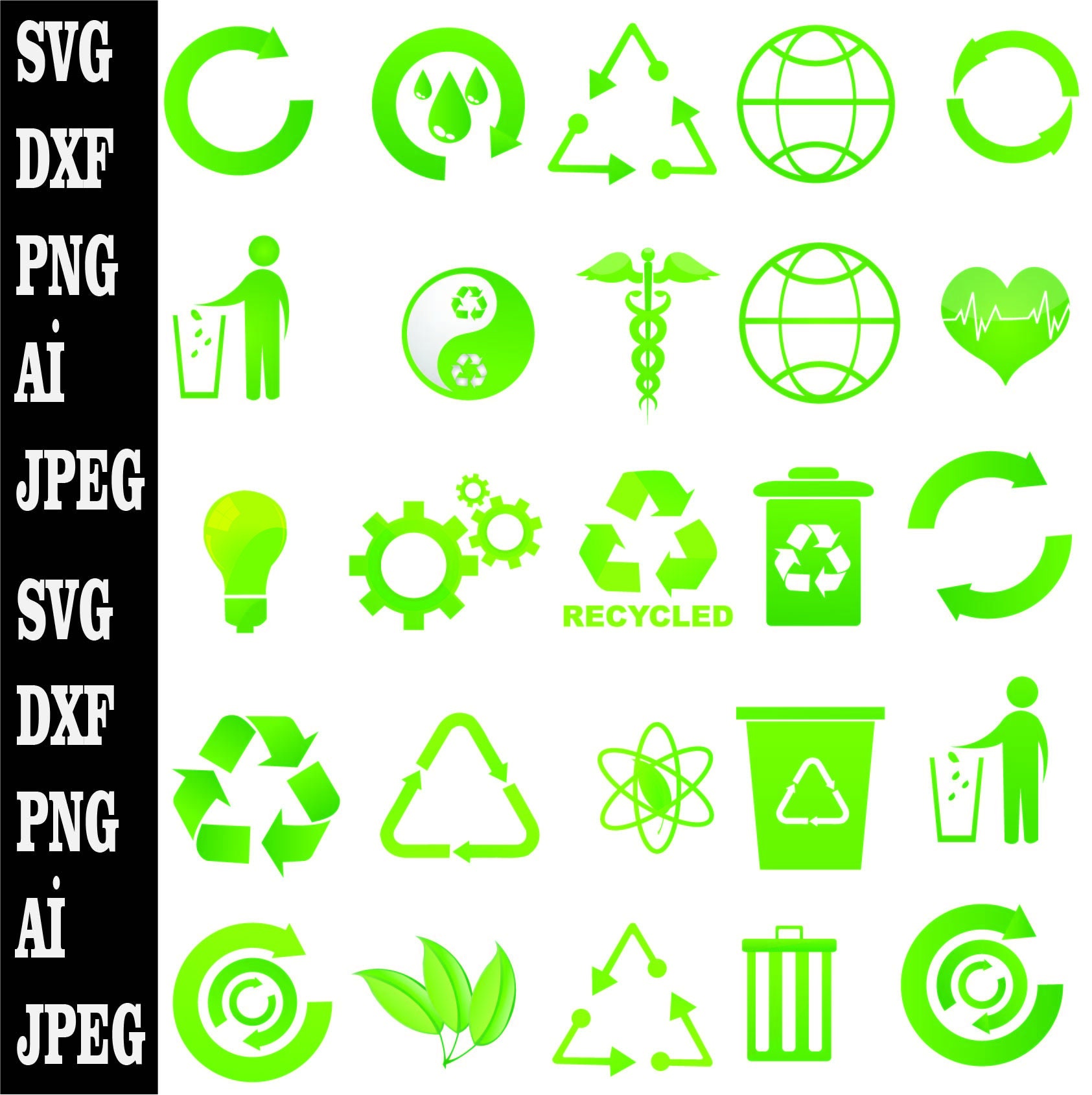Recycling Symbol SVG Files | Recycle Logo Cut Files | Recyclable Logo ...