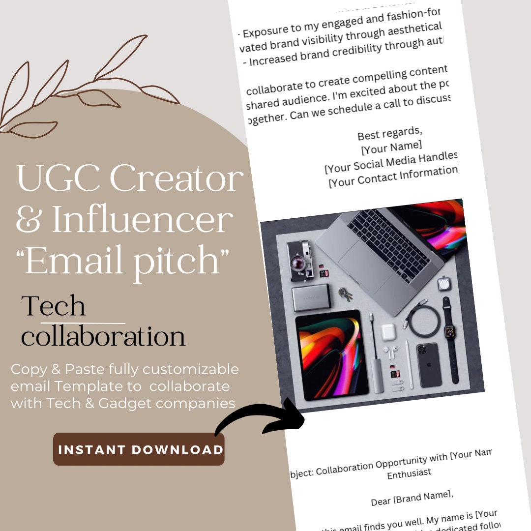 Tech Lover Pro Pitch Email Template for UGC Content Creators ...