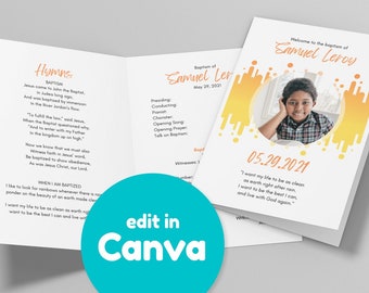 Lds Baptism Program Cover - Etsy