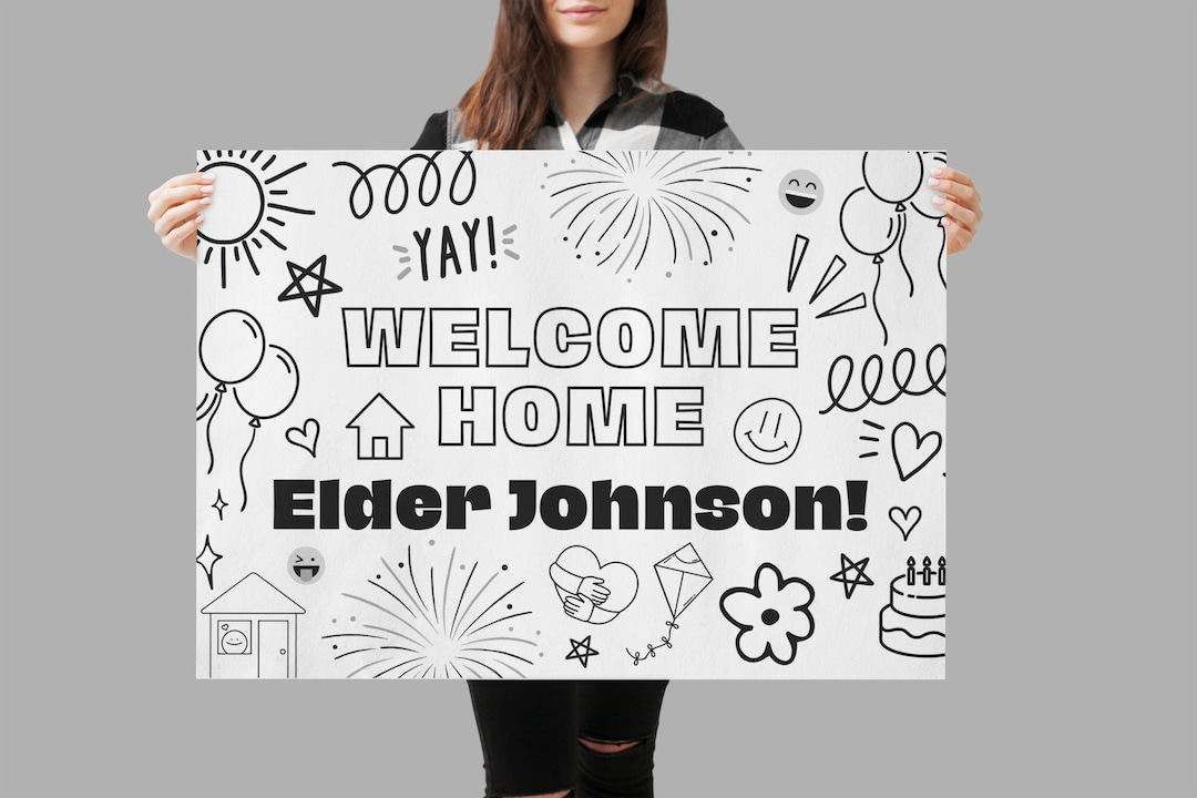 LDS Missionary Welcome Home Poster Engineer Print Color Yourself LDS ...