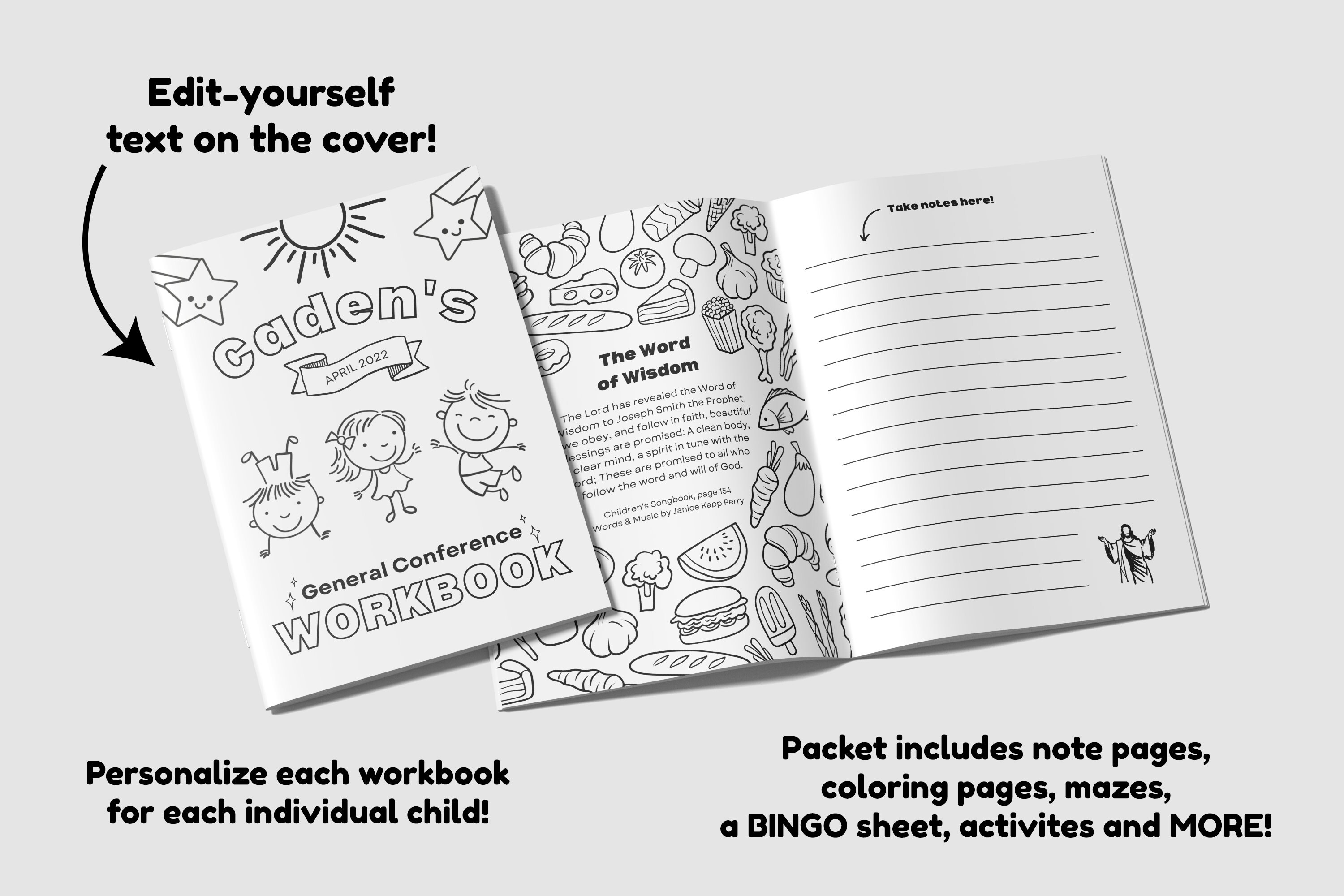 LDS General Conference Packet 2024 Junior Primary Conference Activity ...