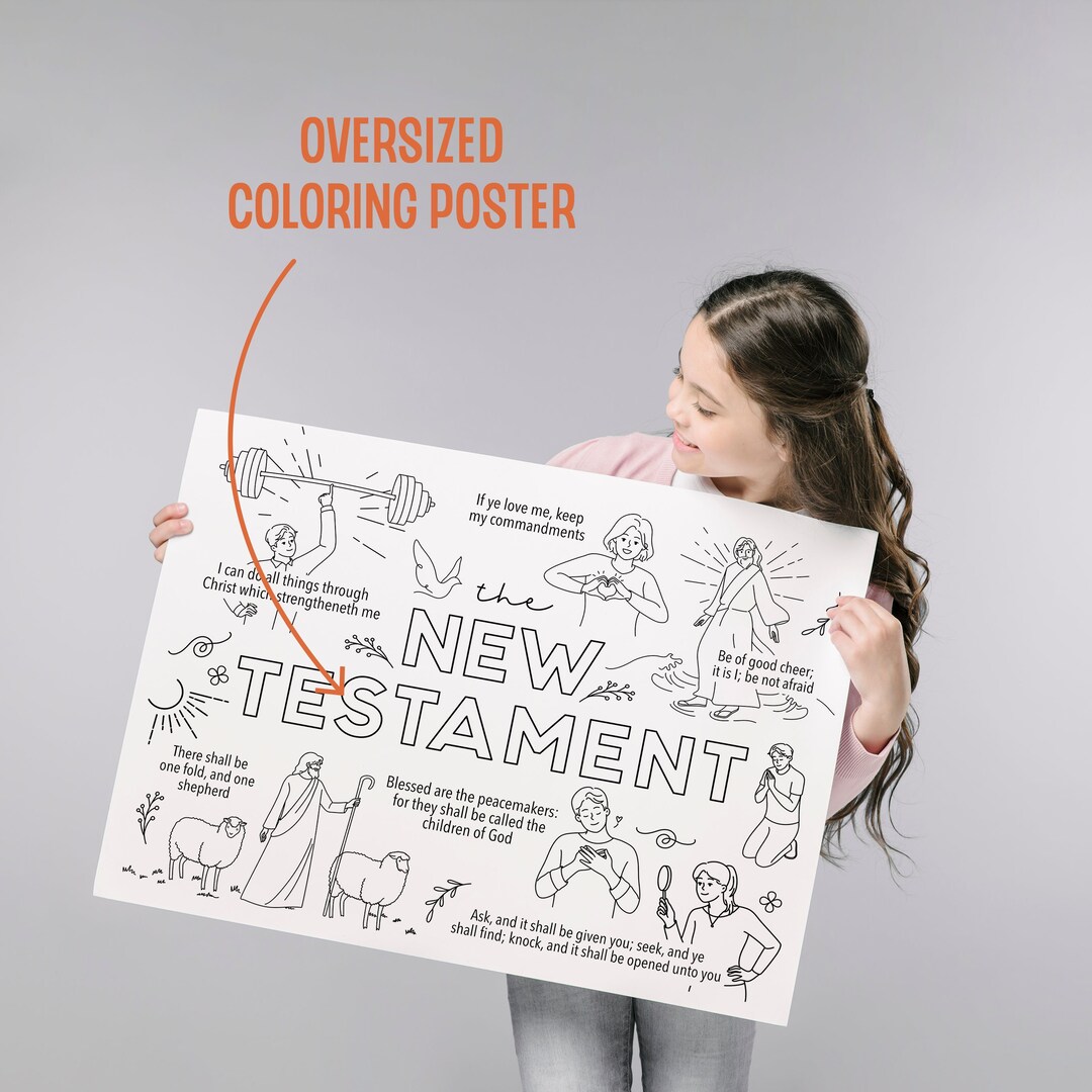 GIANT LDS Youth Coloring Poster 2023 Come Follow Me New Testament LDS ...