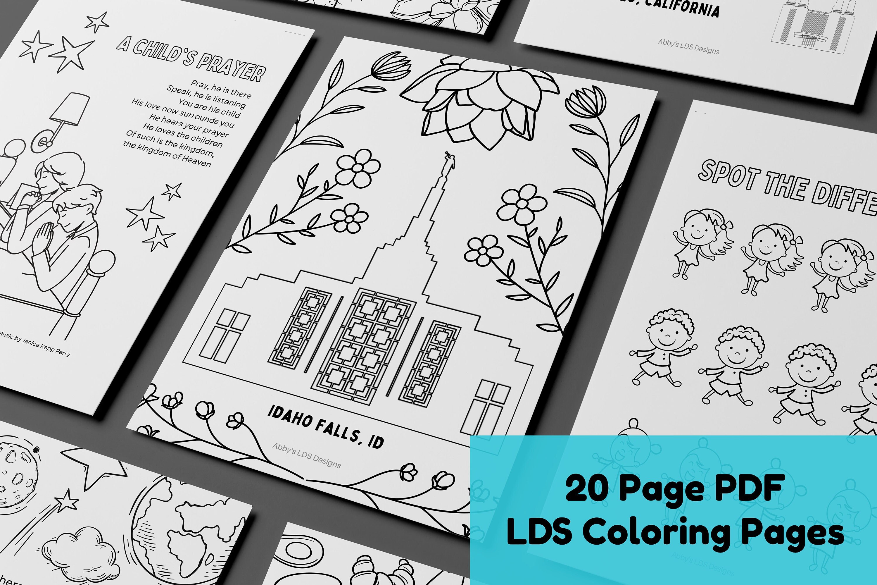 LDS Coloring Pages LDS Primary Coloring General Conference Activity LDS ...