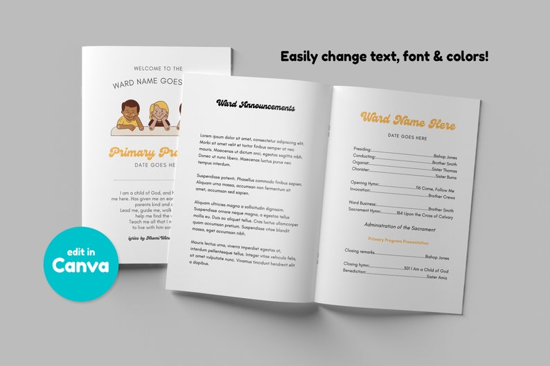 LDS Primary Program Cover LDS Primary Singing Time Choose the Right LDS ...