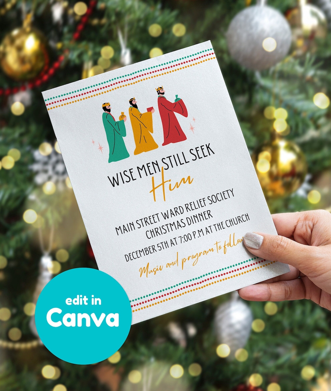 LDS Relief Society Christmas Activity Printable Invitation Wise Men ...