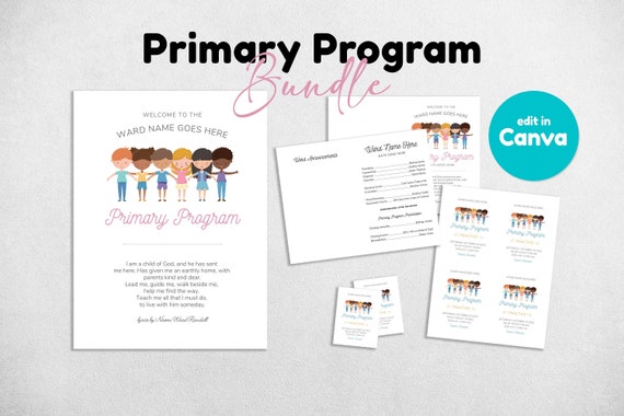 LDS Primary Program Bundle LDS Primary Singing Time Choose the - Etsy